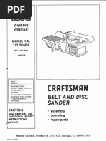 Belt and Disc Sander Safety Guide | PDF