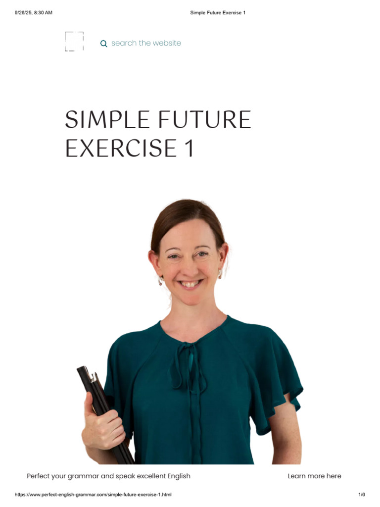 Simple Future Exercise 1 | PDF | Linguistics
