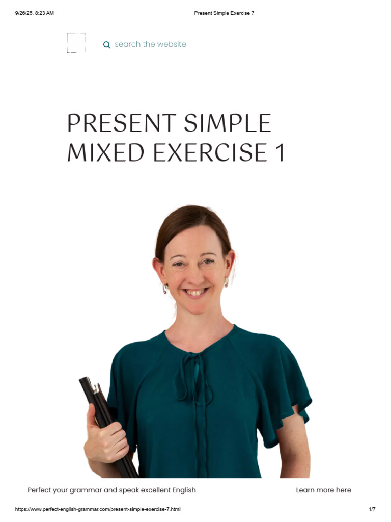 Present Simple Exercise 7 Pdf Linguistic Typology Language Families
