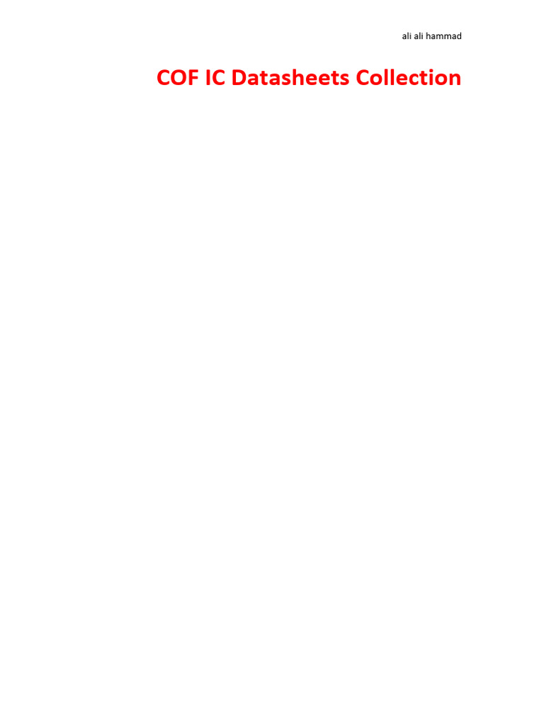 COF IC Datasheets Collection | PDF
