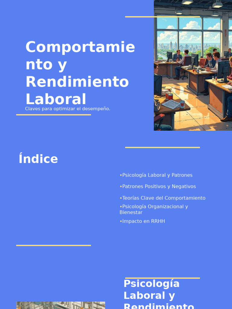 Comportamiento y Rendimiento Laboral | PDF | Motivación | Motivacional