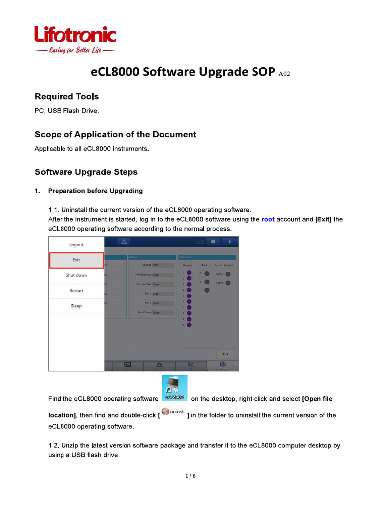 Ecl-8000 Software Upgrade | PDF