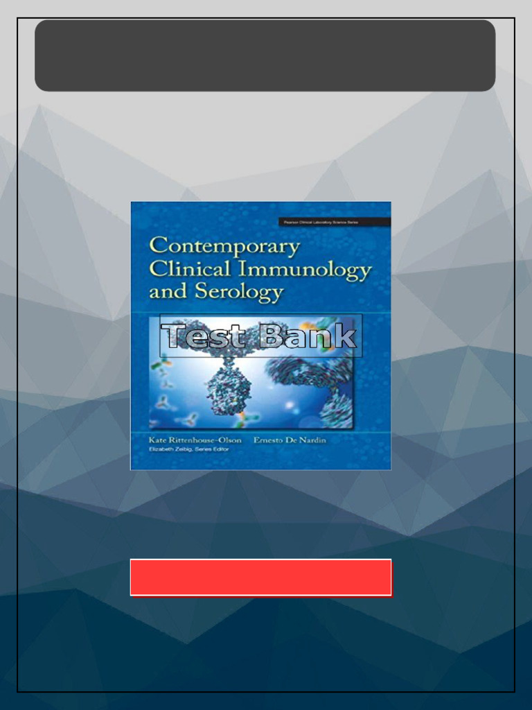 Contemporary Clinical Immunology and Serology 1st Edition Rittenhouse ...