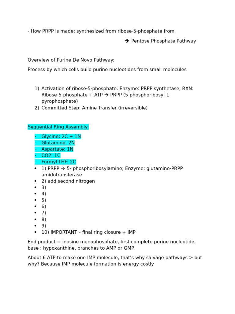 How PRPP Is Made | PDF