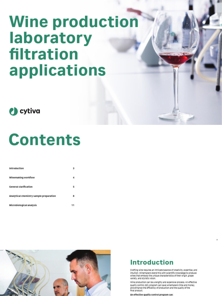 Brochure - Wine Production Laboratory Filtration Applications | PDF ...