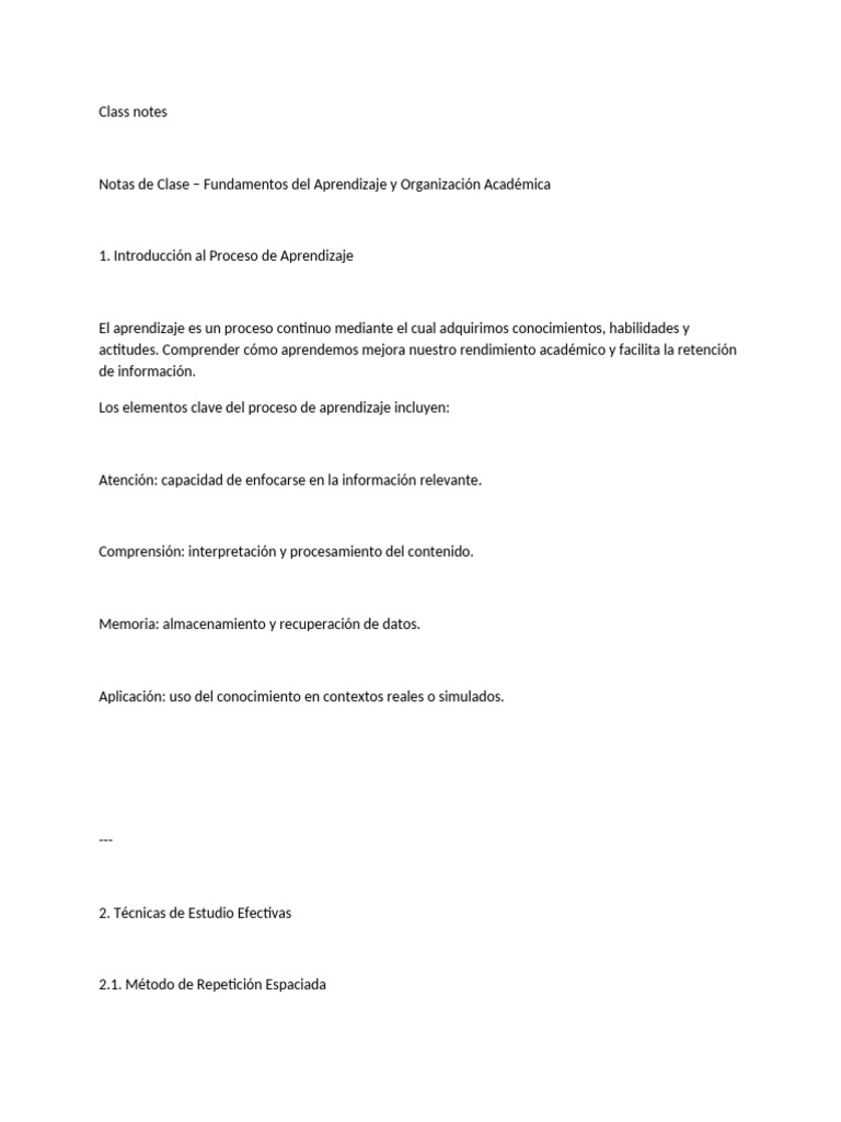 Class Notes-WPS Office | PDF