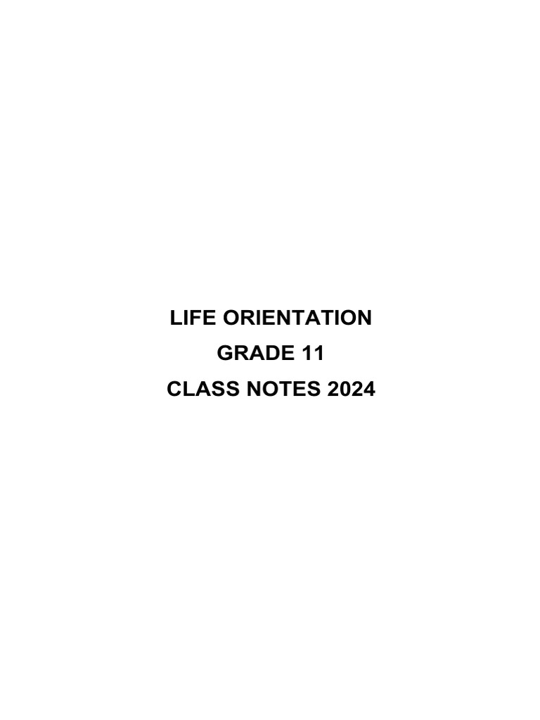 LO Class Notes Grade 11 2020 | PDF