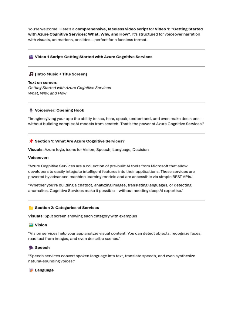 Getting Started With Azure Cognitive Services | PDF | Microsoft Azure | Artificial Intelligence