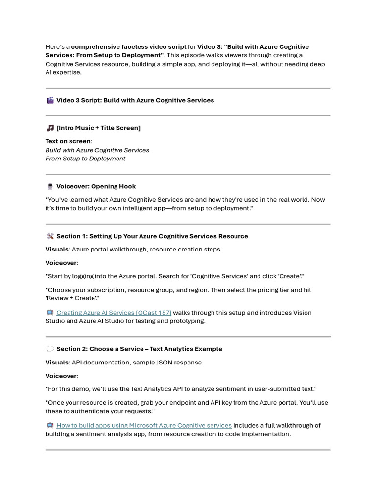 Build With Azure Cognitive Services | PDF | Microsoft Azure | Artificial Intelligence