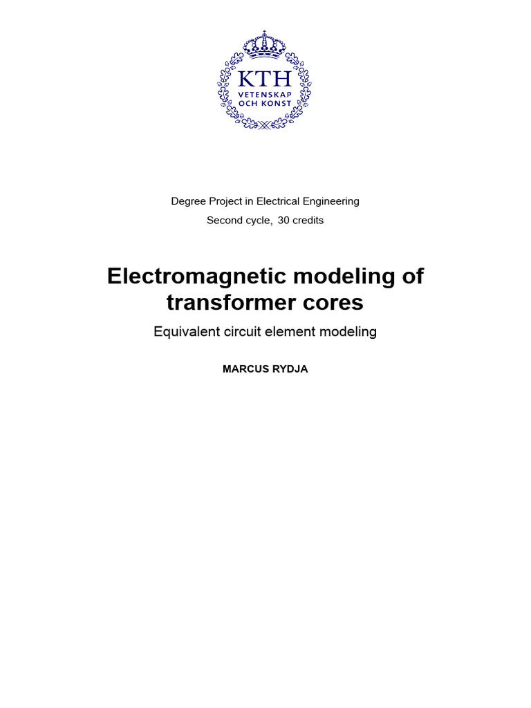 Electromagnetic Modeling of Transformer Cores | PDF | Transformer | Inductance