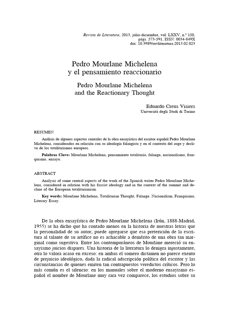 Mourlane Michelena | PDF | España | Ensayos