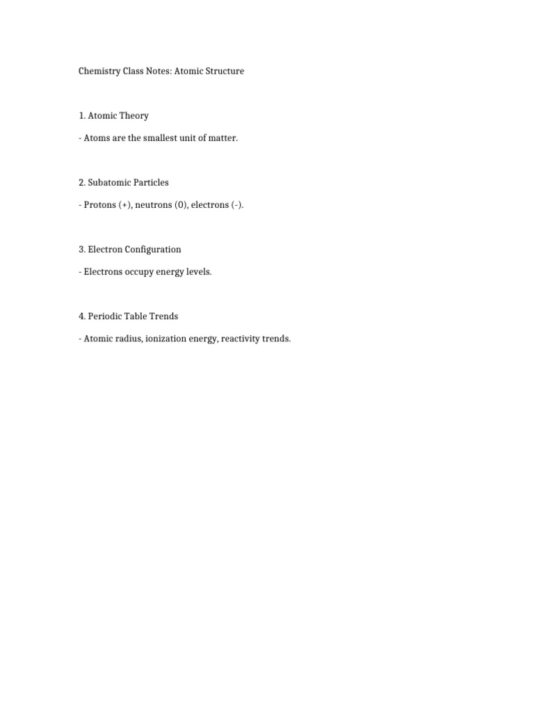 ClassNotes Chemistry | PDF