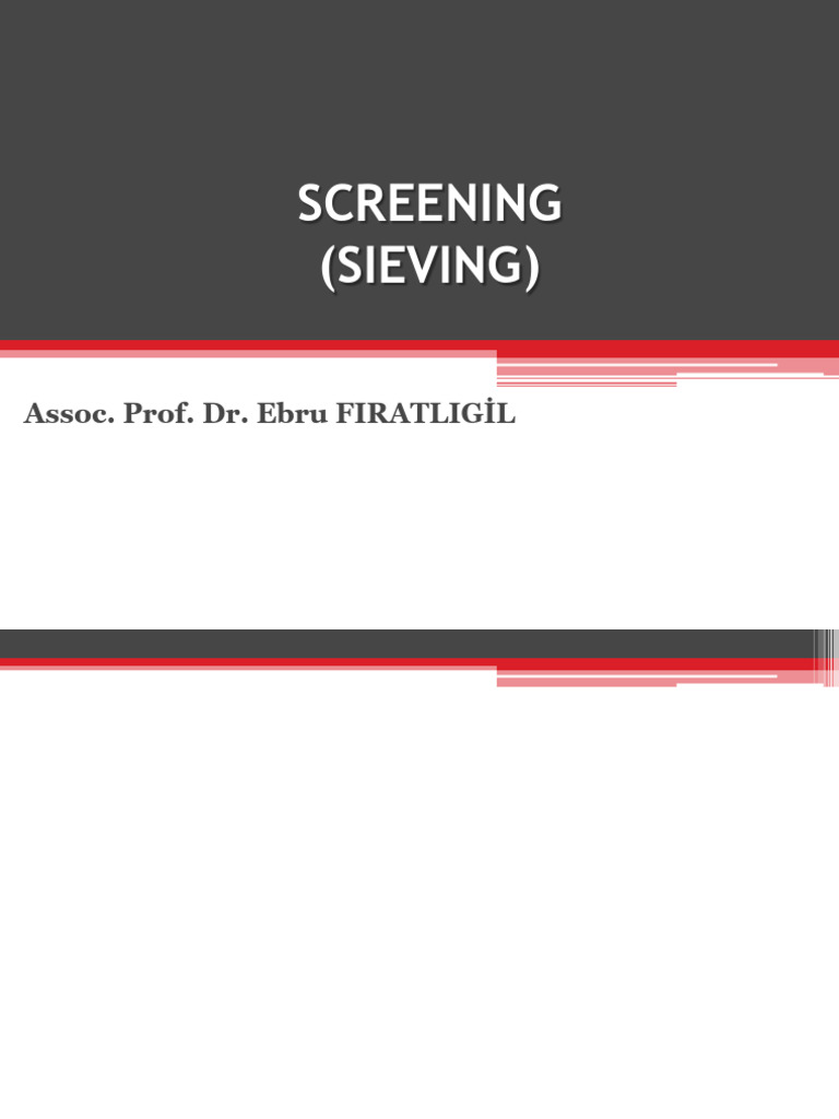 5.Screening | PDF | Physical Sciences | Applied And Interdisciplinary Physics