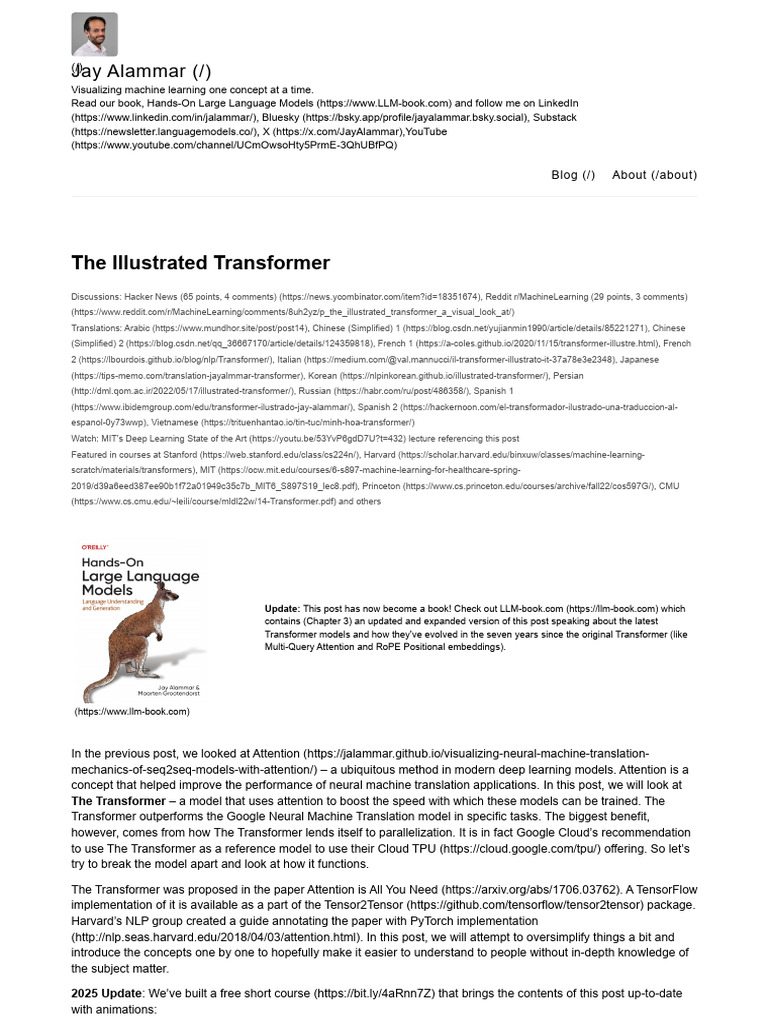 The Illustrated Transformer – Jay Alammar – Visualizing Machine Learning One Concept at a Time ...
