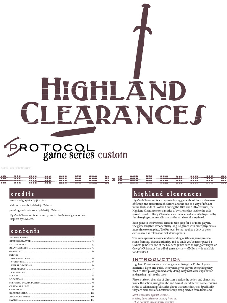 Protocol Custom - Highland Clearances | PDF | Scottish Highlands