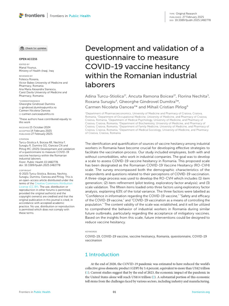 Turcu Stiolica 2025 Fpubh 1 1482778 | PDF