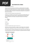 Gravitational vs Electrostatic Forces | PDF