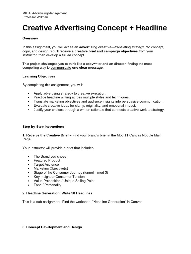 Mod 12 Copywriting Assignment | PDF | Advertising | Brand