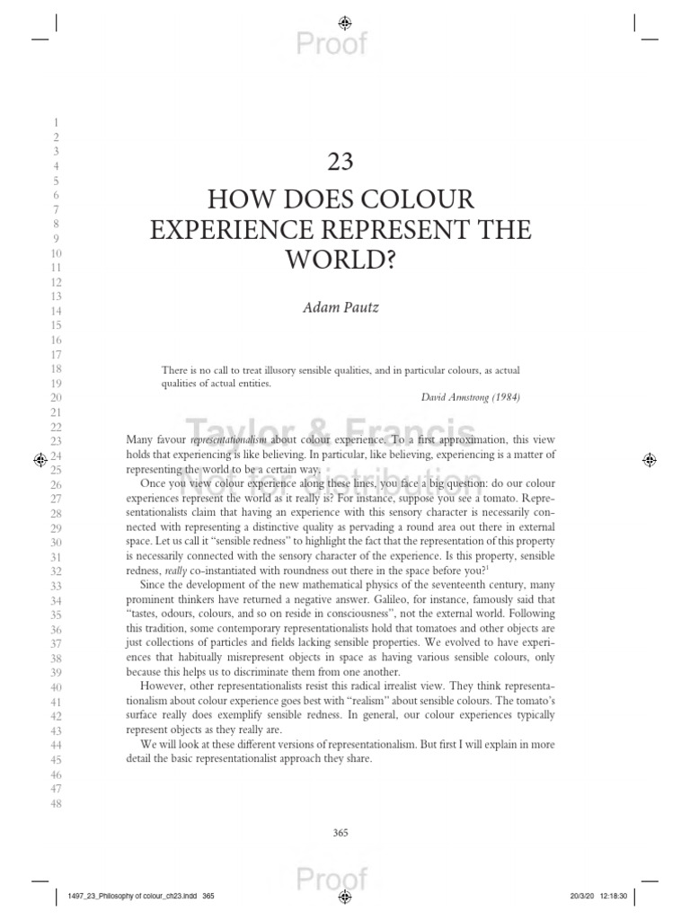 How Does Colour | PDF | Experience | Perception