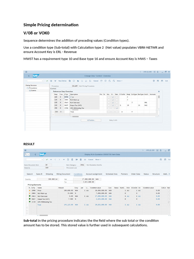 Simple Pricing Determination | PDF