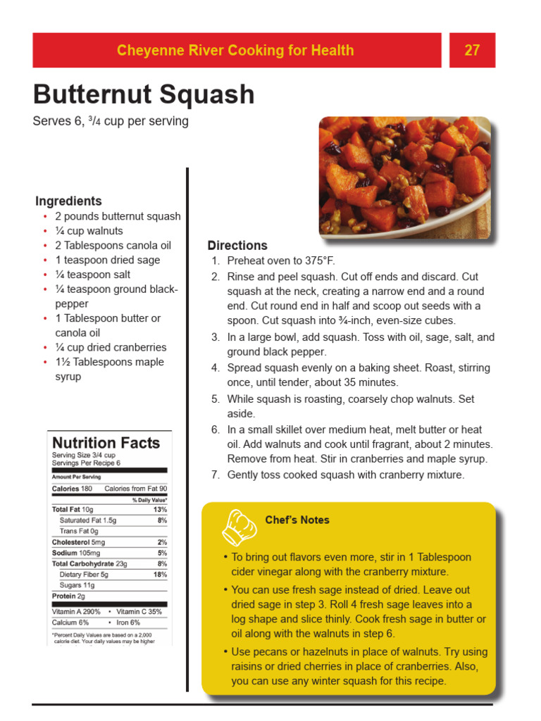 Butternut Squash Recipe with Cranberries | PDF