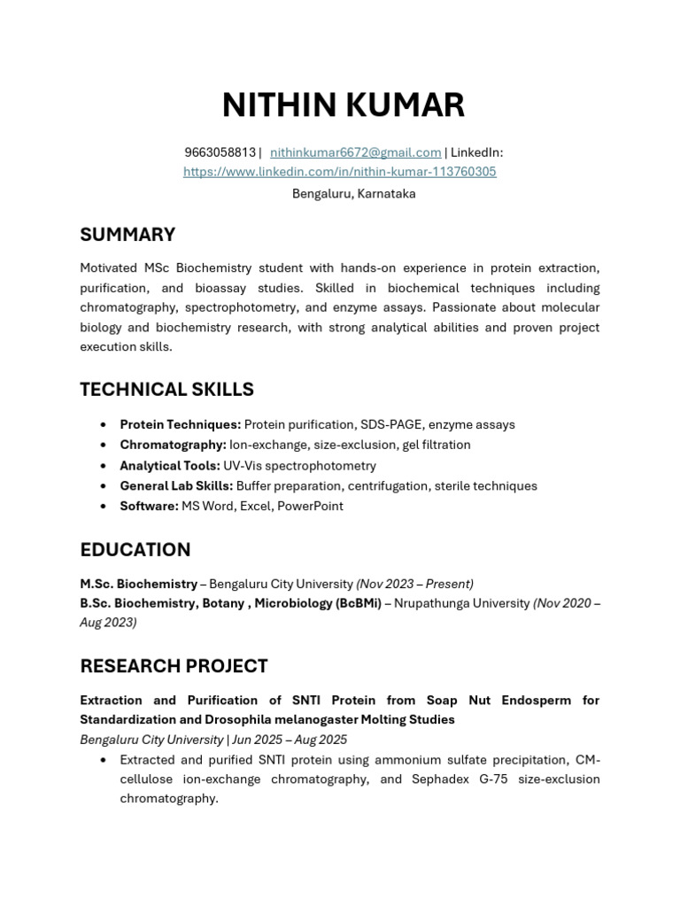 Nithin Resume (1) | PDF