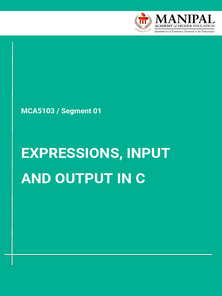 RM - Expressions, Input and Output in C | PDF | Multiplication | Function (Mathematics)