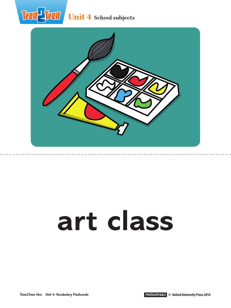 Vocabulary Flashcards for School Subjects | PDF