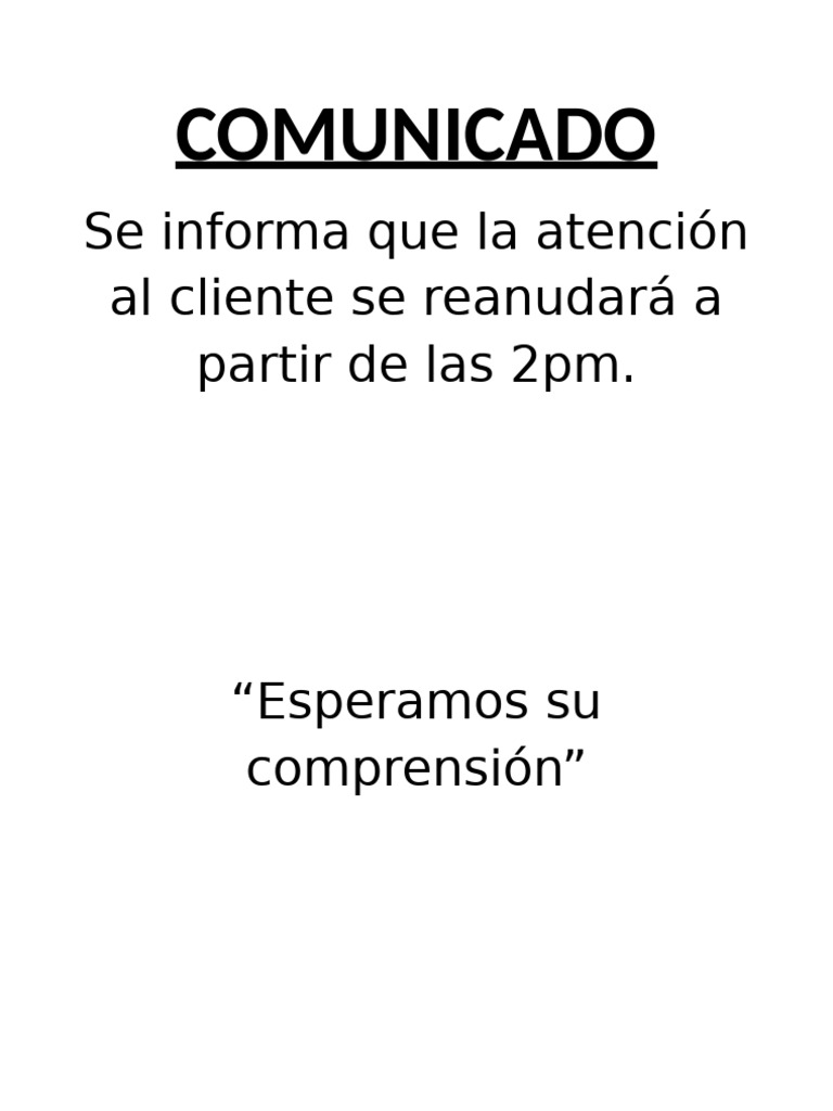 Comunicado | PDF