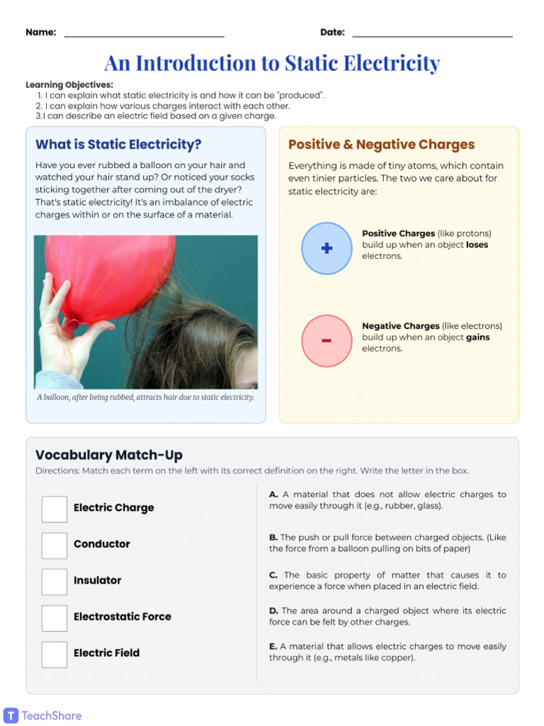 Understanding Static Electricity | PDF