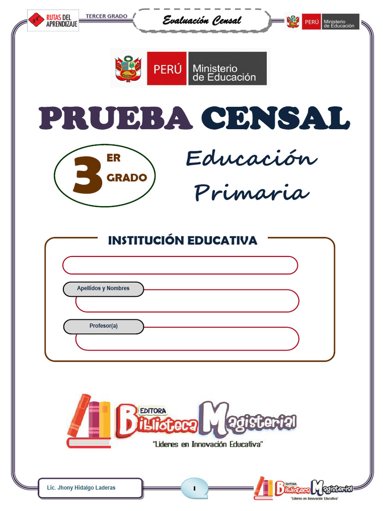 Prueba Censal - 3ro | PDF