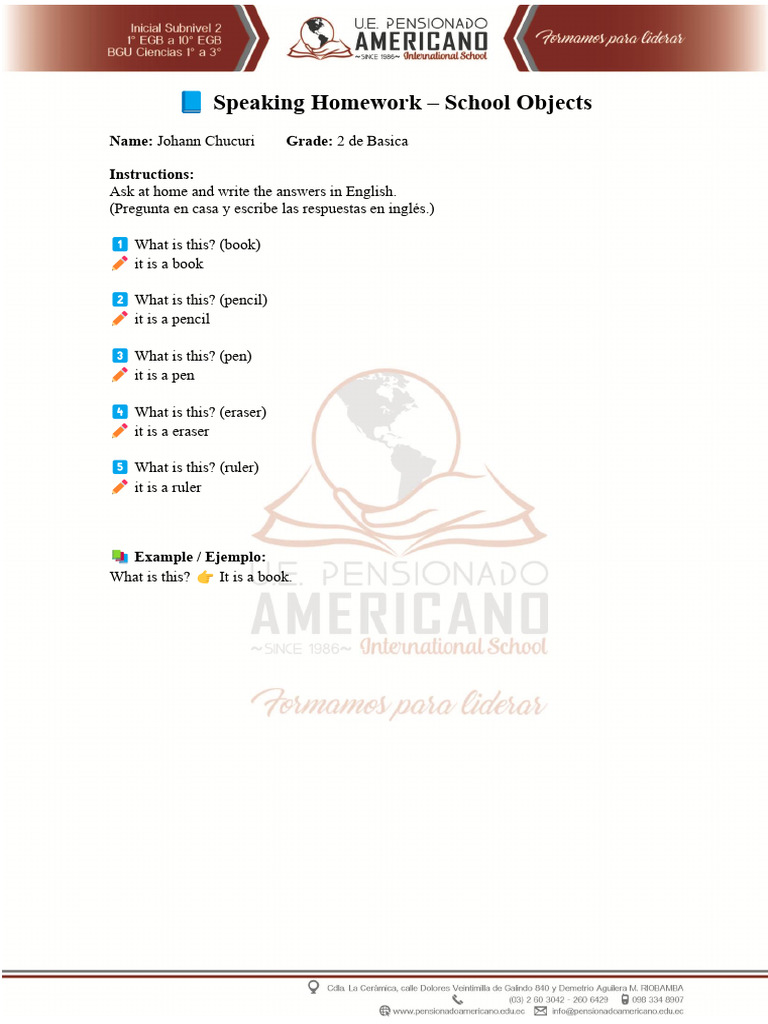 ? Speaking Homework 2do | PDF