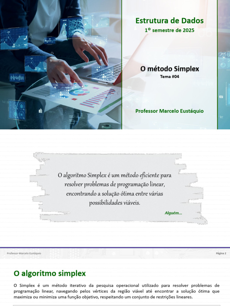 Tema 04 - O Método Simplex | PDF | Programação linear | Ciência da ...