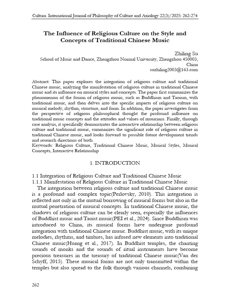 The Influence of Religious Culture On The Style and Concepts of ...