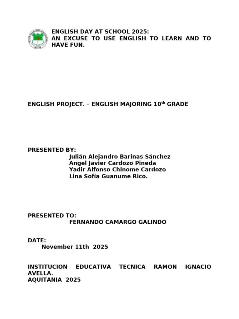 English Day Draft-1 | PDF | Aprendizaje | Comunicación humana