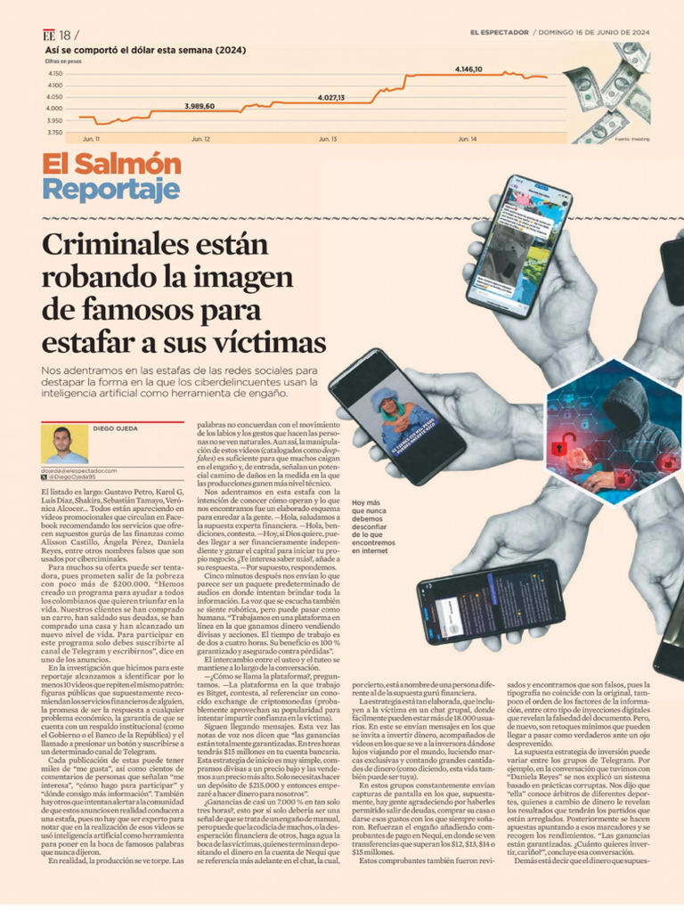 Colombia Diego Ojeda Criminales están robando la imagen de famosos para estafar a sus víctimas ...