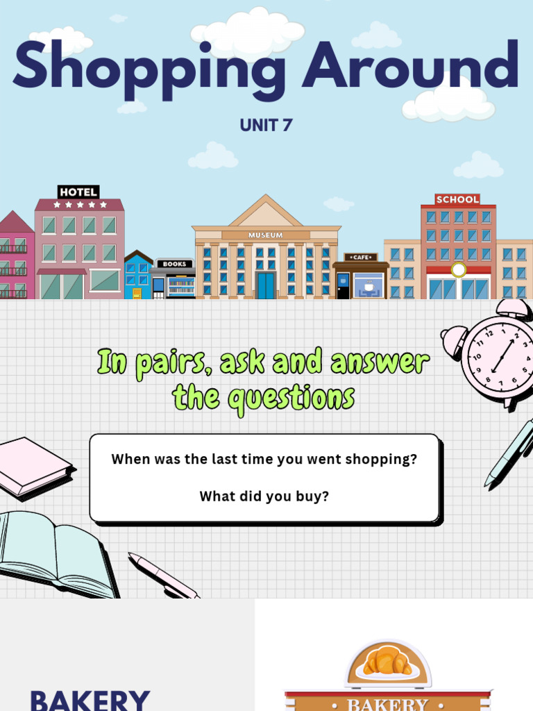 Shopping Vocabulary and Questions Guide | PDF