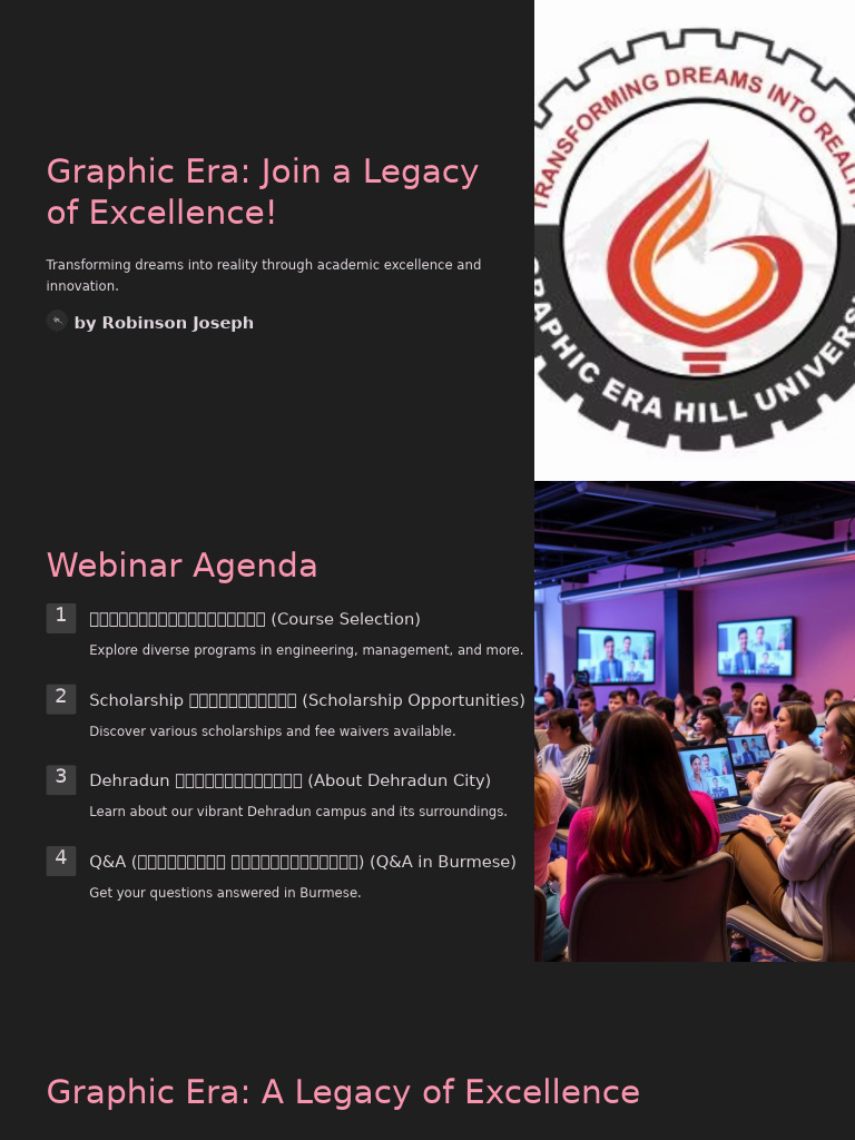 Graphic Era Join A Legacy of Excellence | PDF