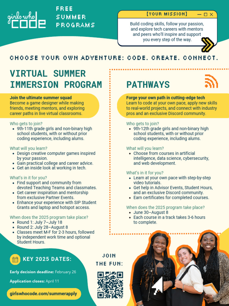 Free Summer Coding Program for Girls | PDF | Mentorship | Computing