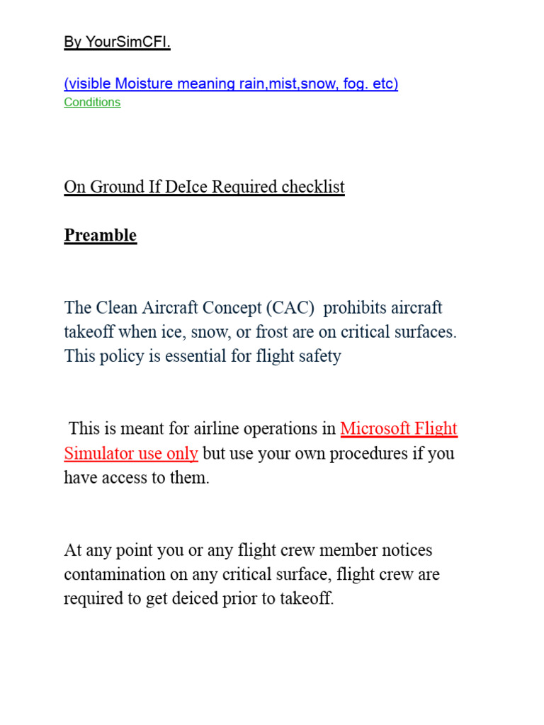 Deicing Procedures for Flight Safety | PDF | Aircraft | Flight Control ...