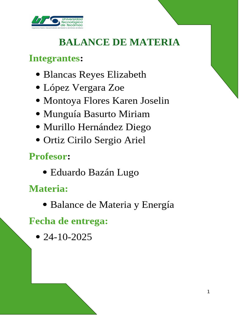 Balance Problema | PDF