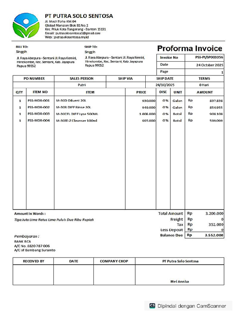Proforma Invoice(2) | PDF