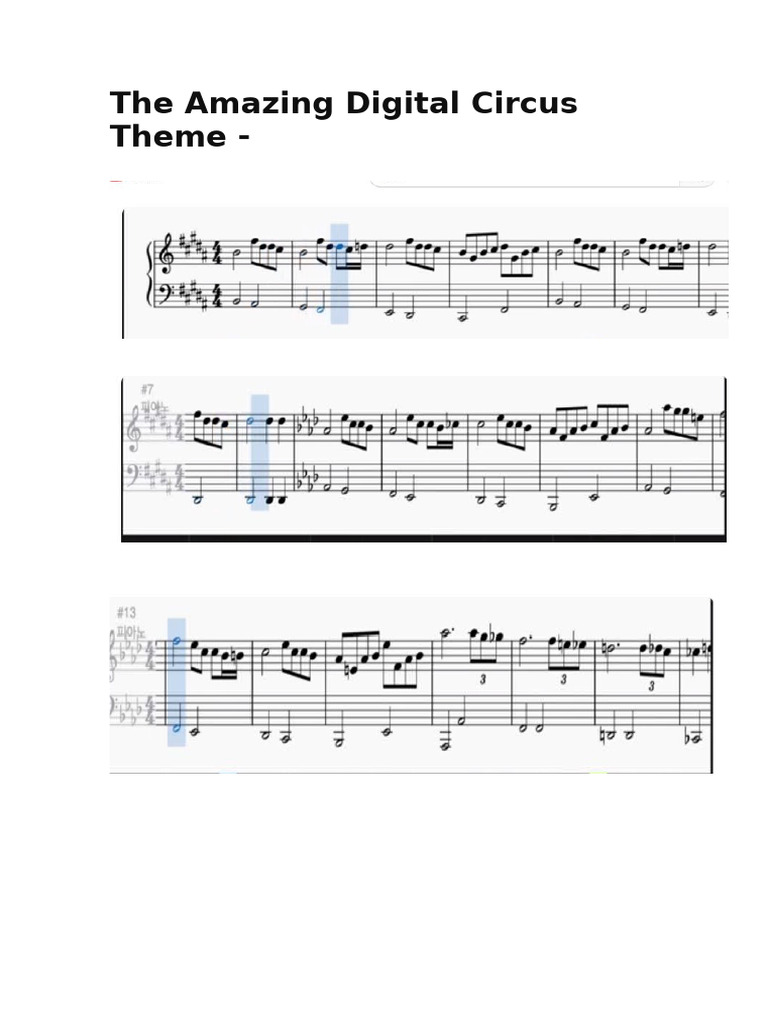 The Amazing Digital Circus Theme | PDF