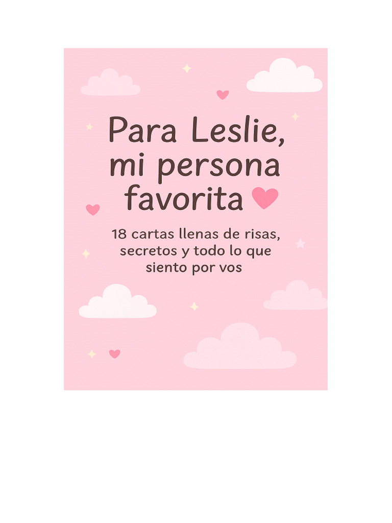 Para Leslie Mi Persona Favorita | PDF