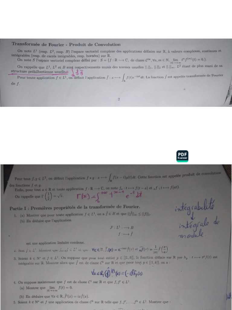 Transformée de Fourier Produit de Convolution | PDF