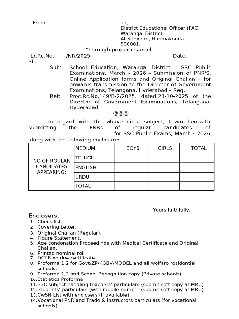 2. Covering Letter SSC 2026 | PDF
