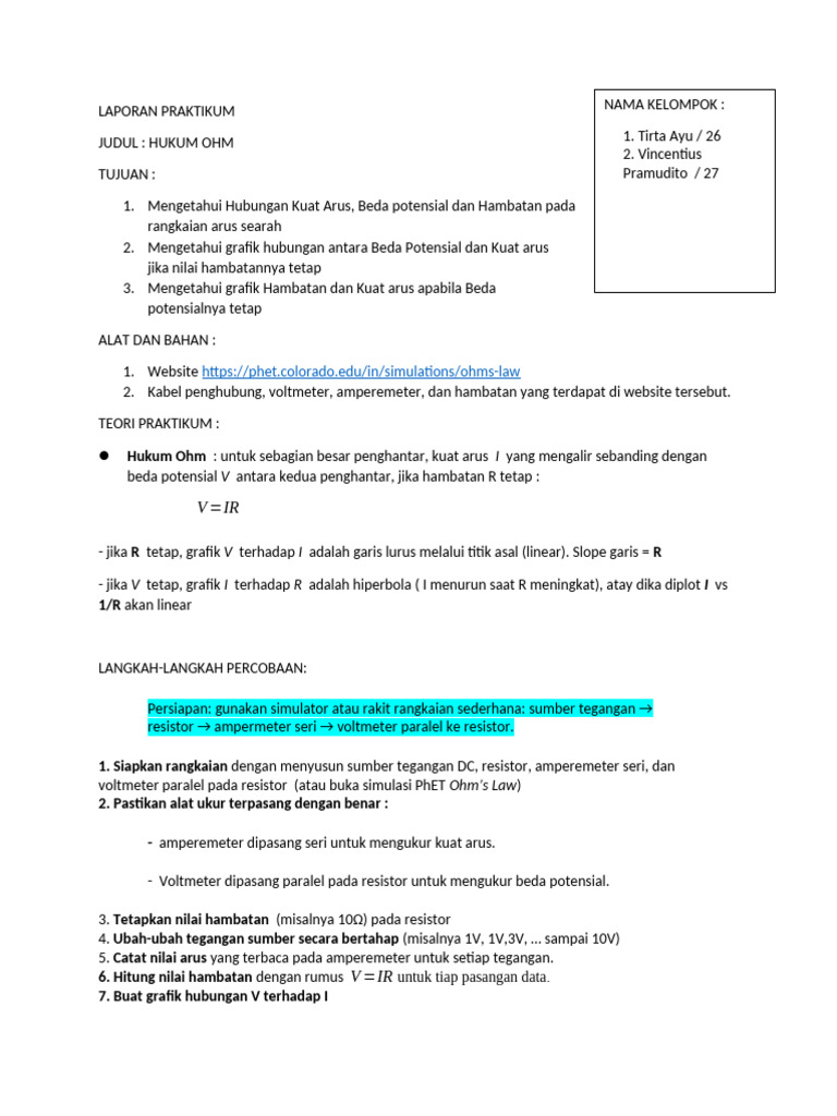 Draf Laporan Praktikum 1 | PDF