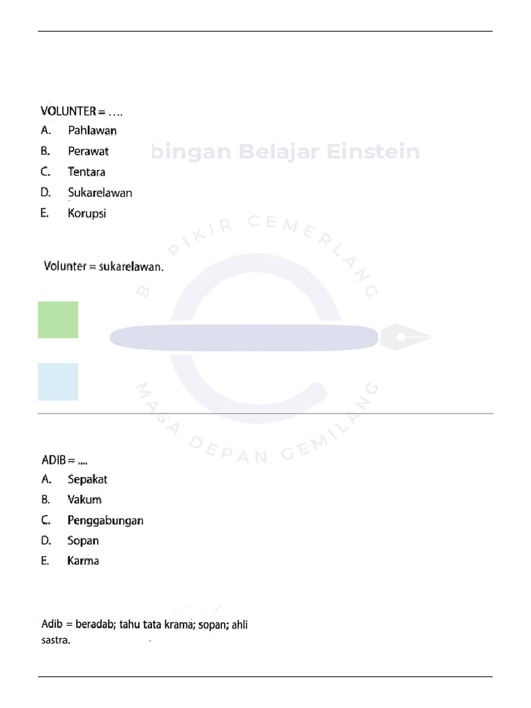 Einstein Tryout Online - PPDS UNAIR Try - Out 1 TPA | PDF
