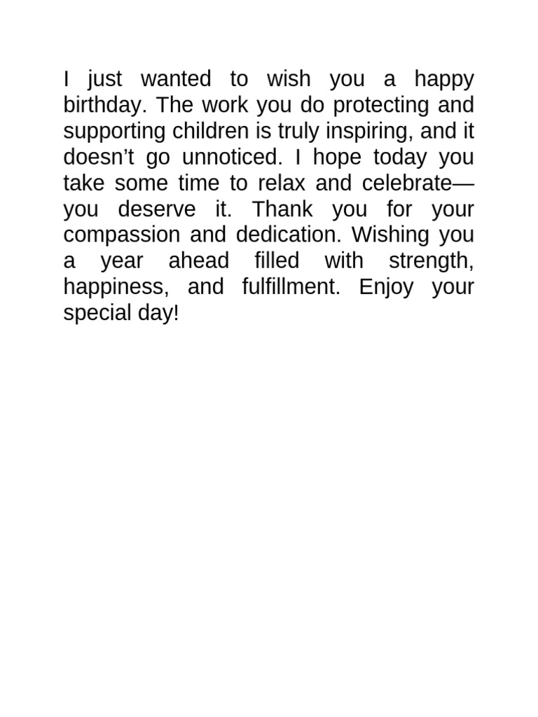 Birthday Message | PDF