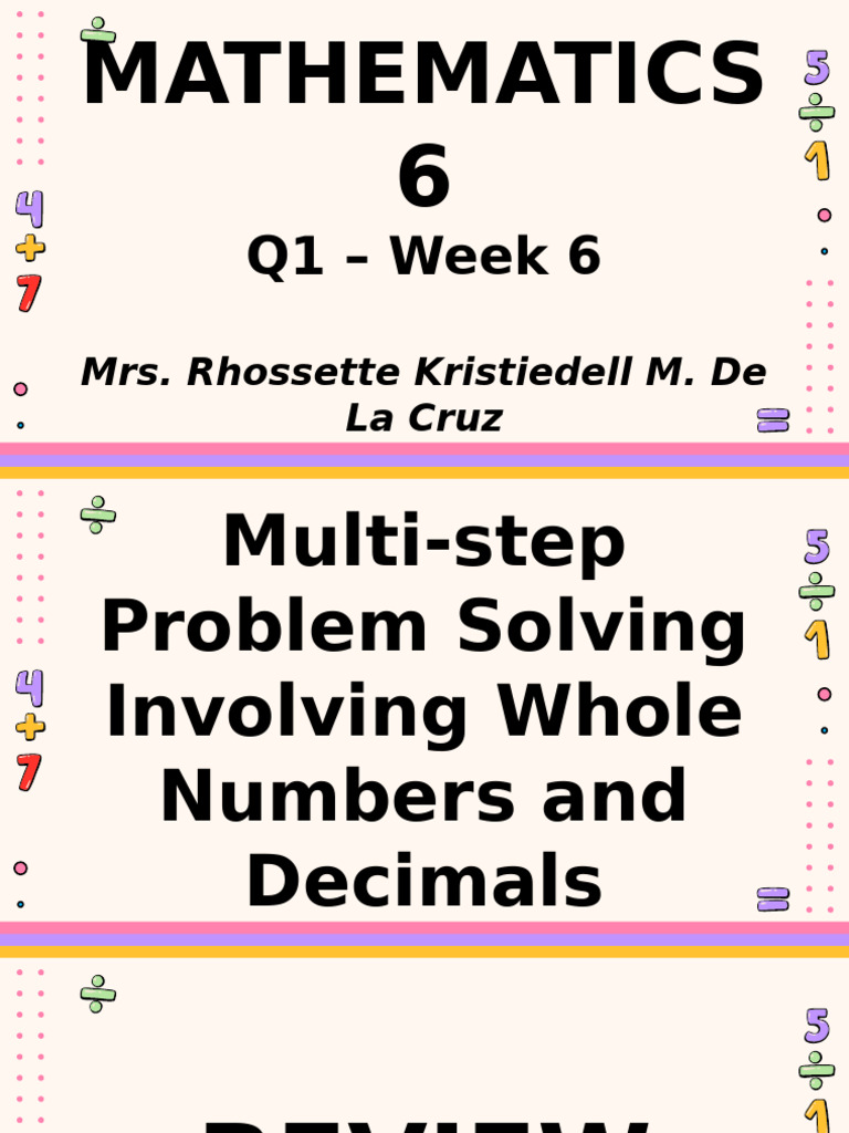 Decimals - 4 Steps in Problem Solving | PDF